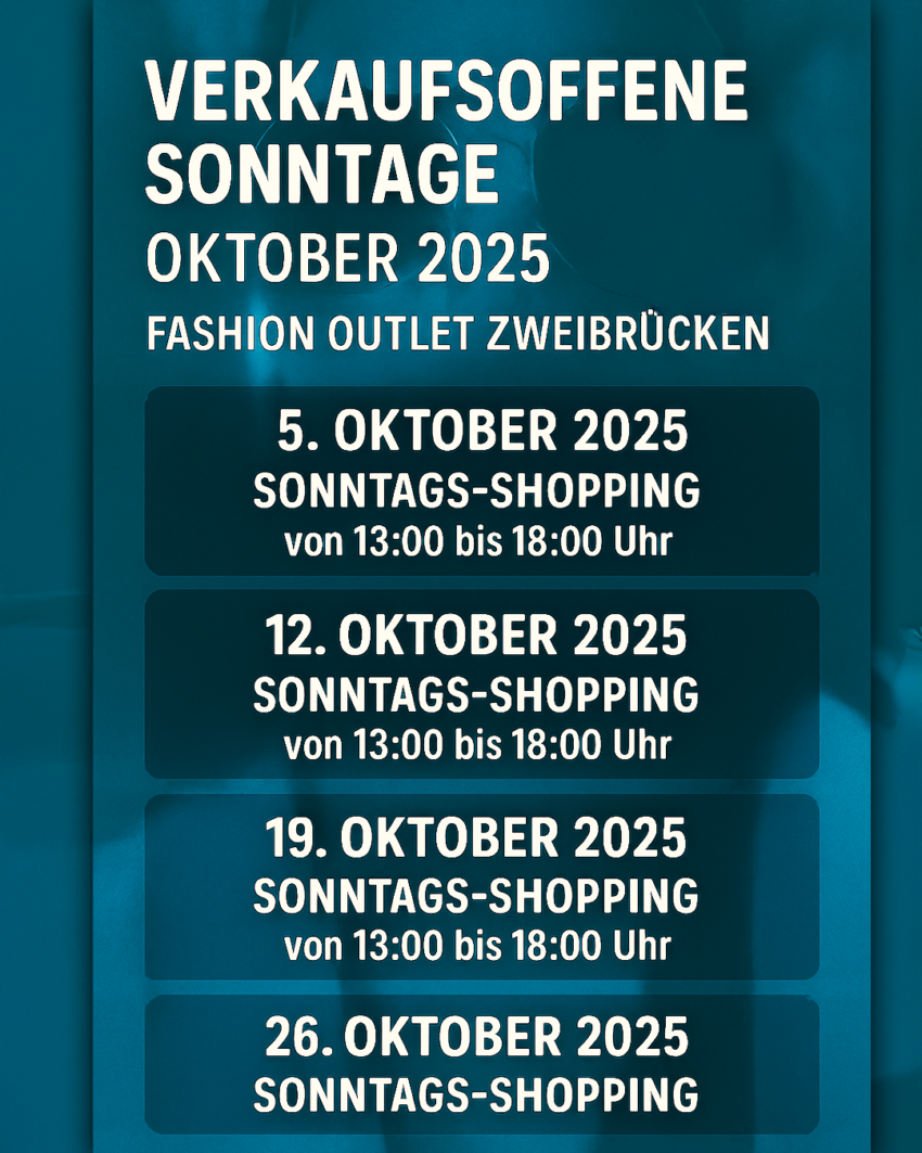 Verkaufsoffener Sonntag Zweibrucken